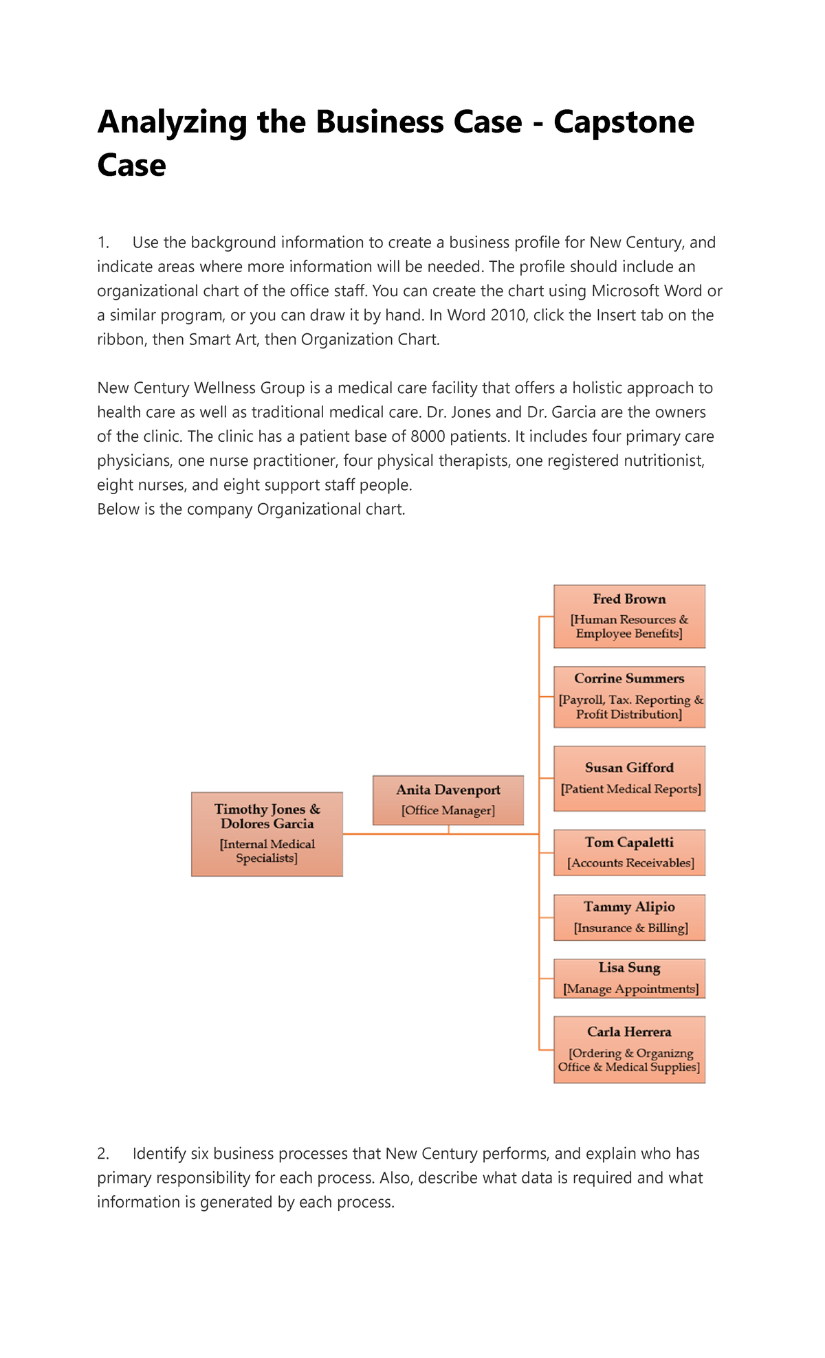 Analyzing the Business Case - Capstone Case - Analyzing the Business ...