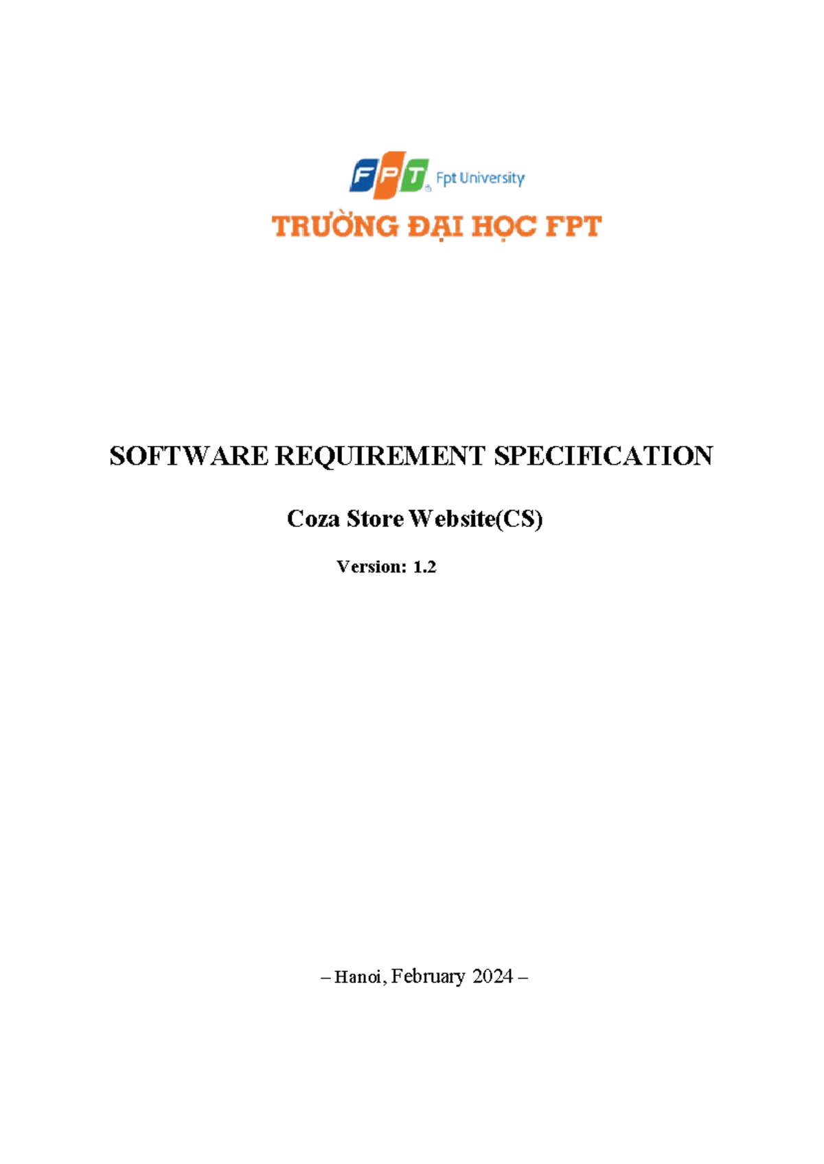 SWR SDS Group 6 SE1753-2 - SOFTWARE REQUIREMENT SPECIFICATION Coza ...