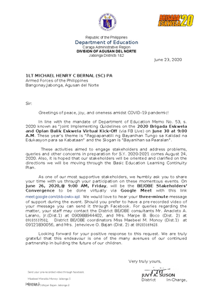 Aroroy East-Certification-LD-Plan-SY-2023-2024 - Address: Rodeo Road ...