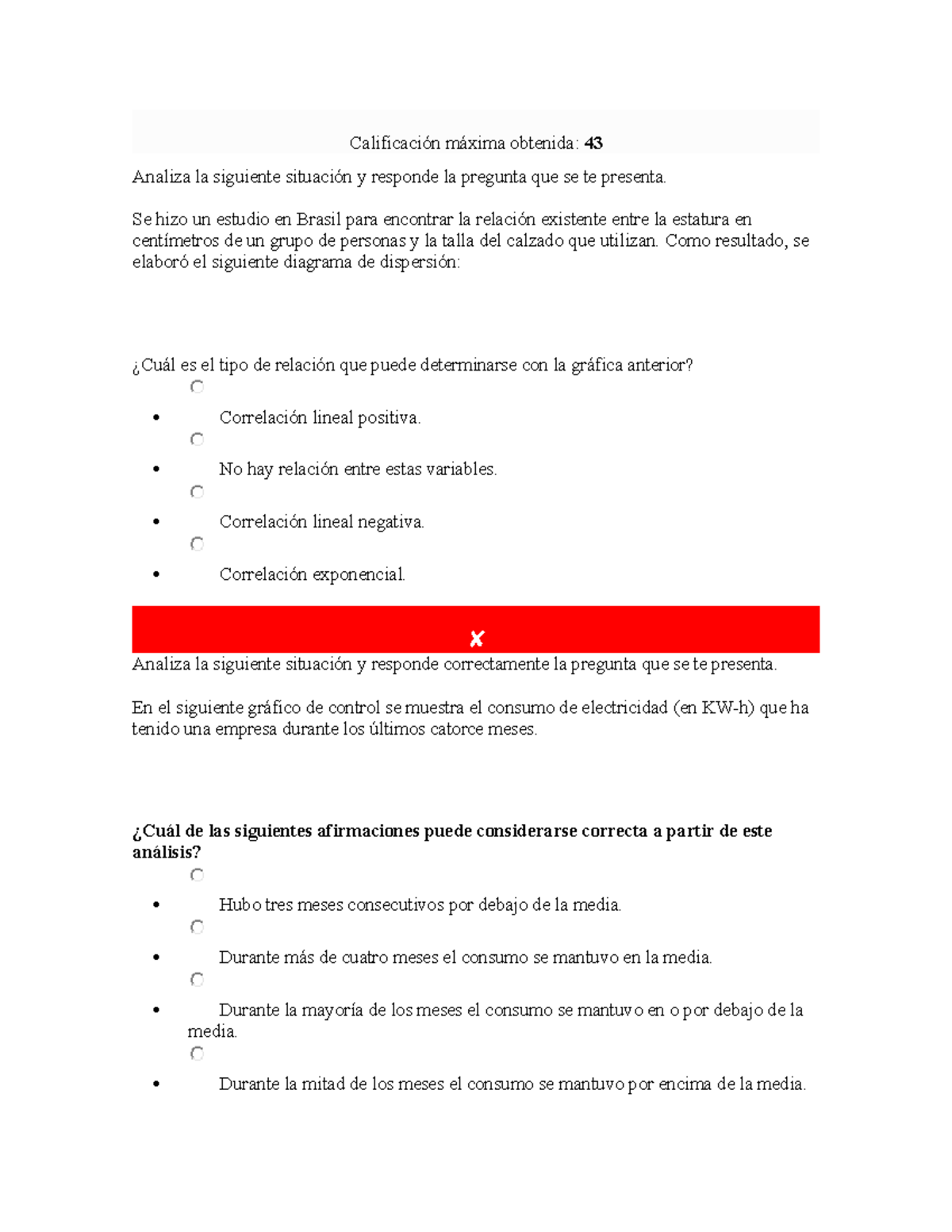 Calificación máxima obtenida - Calificación máxima obtenida: 43 Analiza ...
