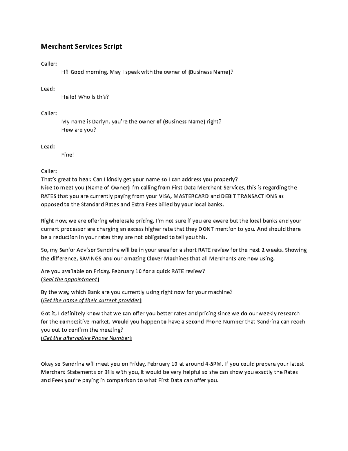 Merchant Services Script - Sandrina - Merchant Services Script Caller ...