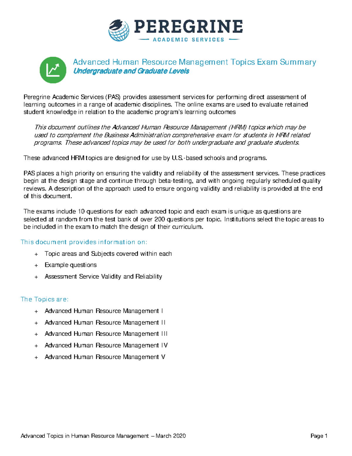 Advanced Topics Human Resources Mar2020 - Advanced Human Resource ...