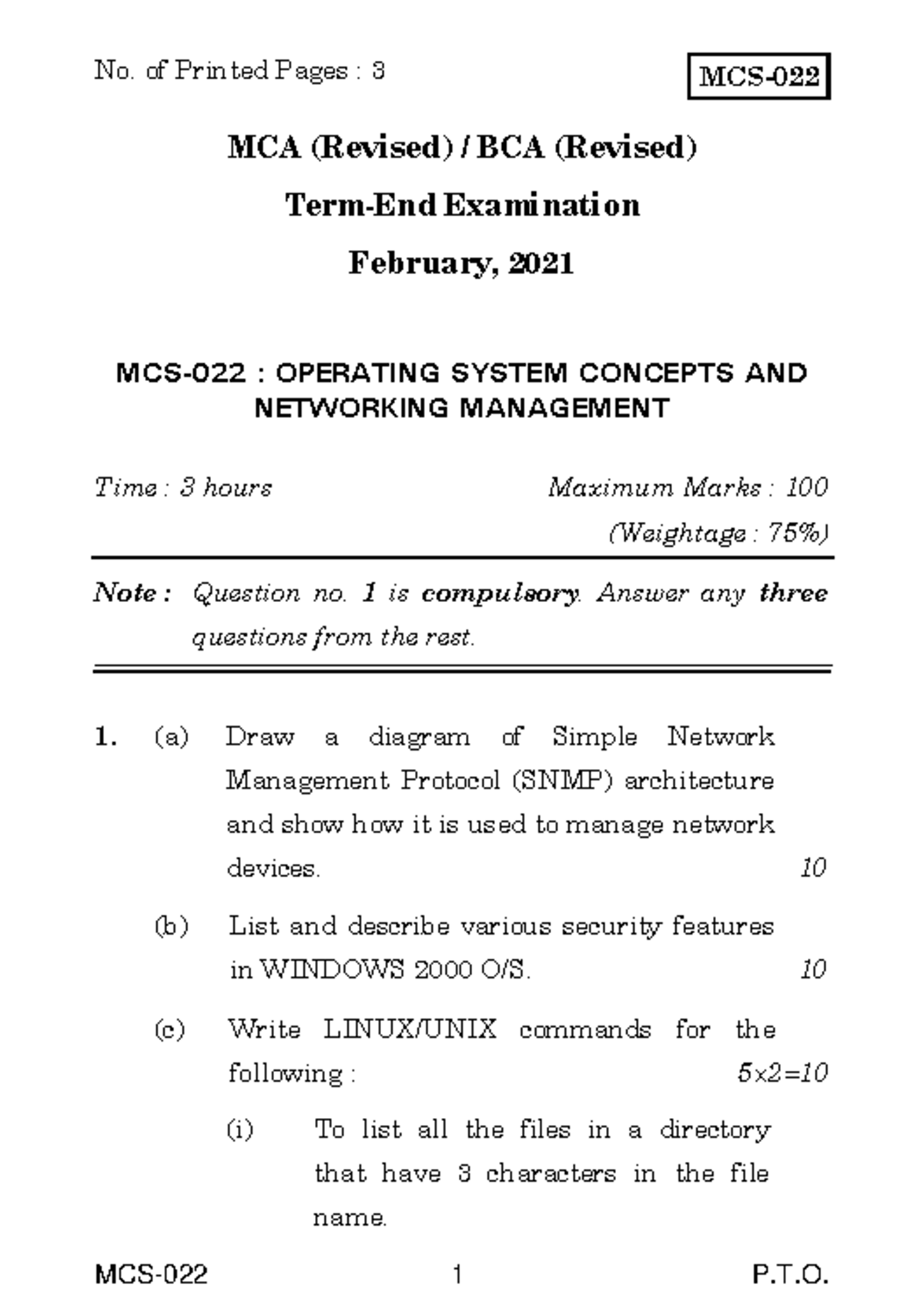 MCS-22 - Notes - MCS-022 1 P.T. MCS- MCA (Revised) / BCA (Revised) Term ...