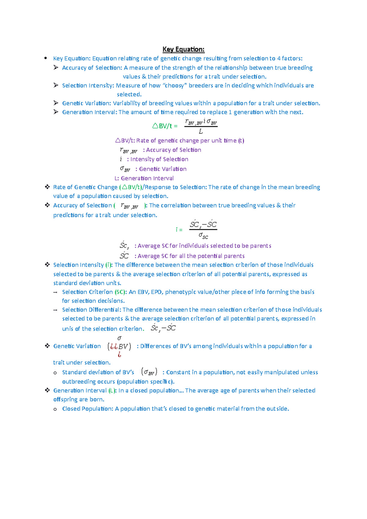Key Equation (Chapter 10) - Key Equation: Key Equation: Equation ...