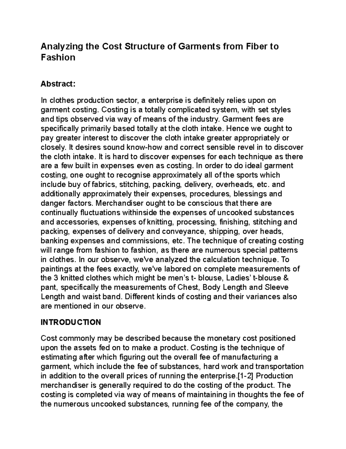 Analyzing The Cost Structure Of Garments From Fiber To Fashion analyzing-the-cost-structure-of-garments-from-fiber-to-fashion