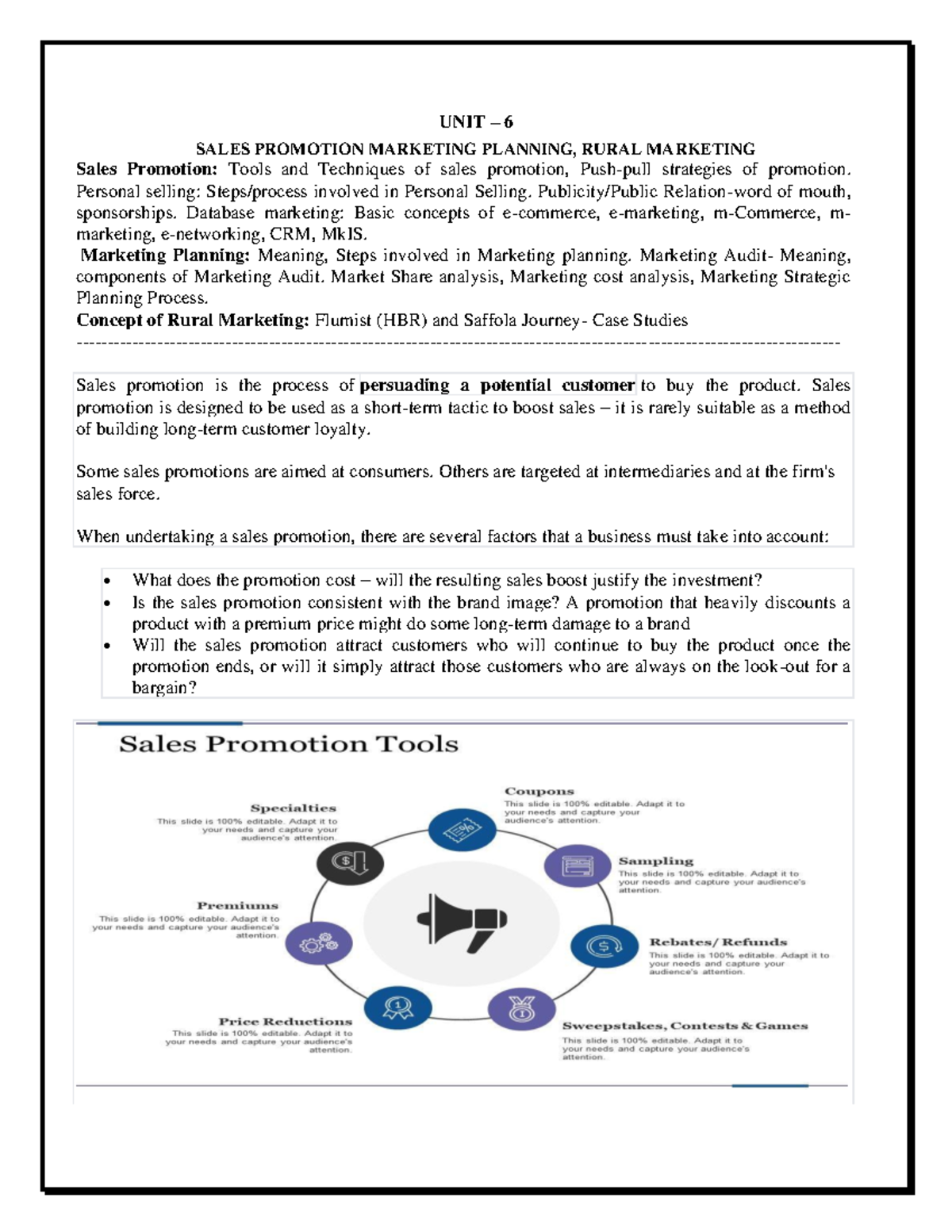MM-Module - 6 - Sales Promotion: Tools and Techniques of sales ...