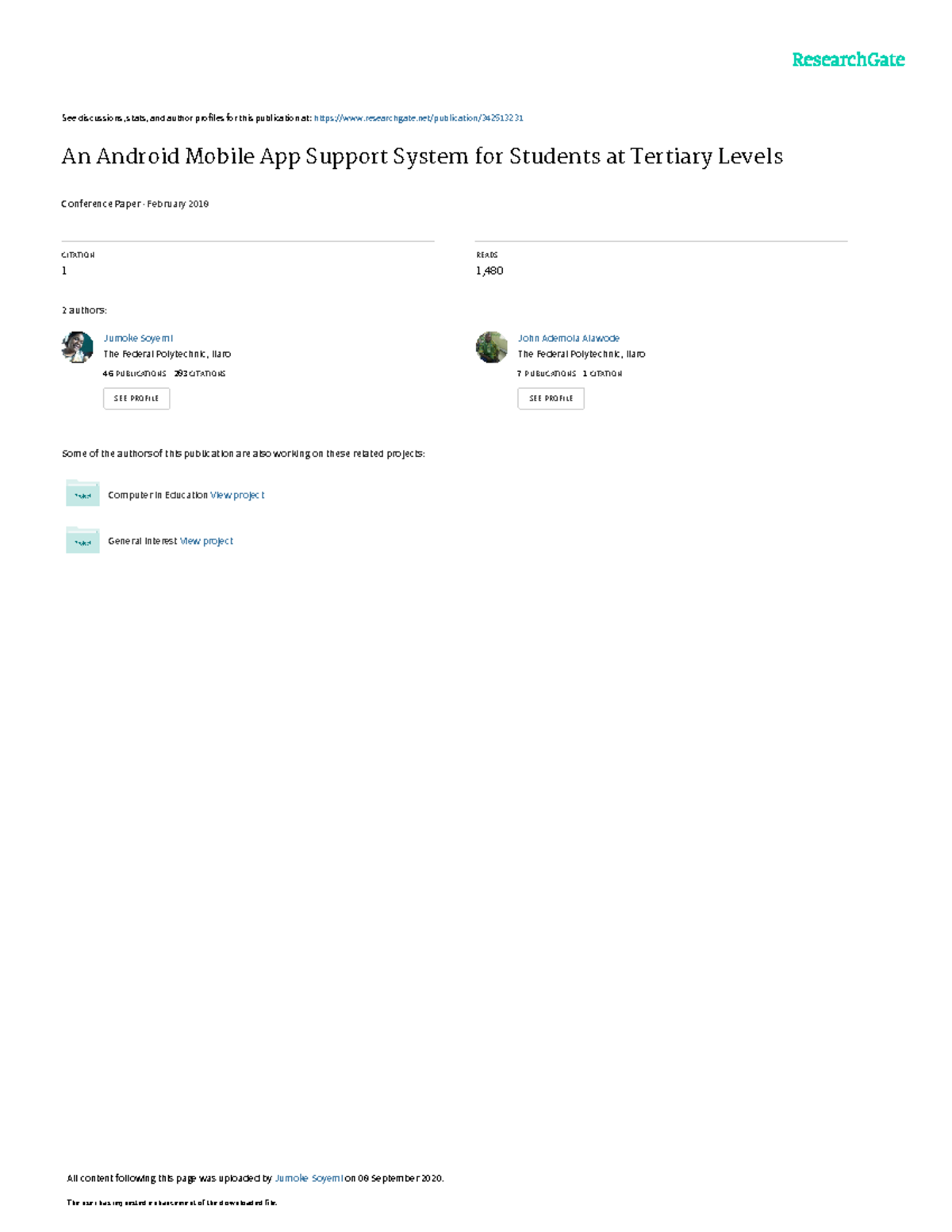 Student App - DOC - See discussions, stats, and author profiles for ...