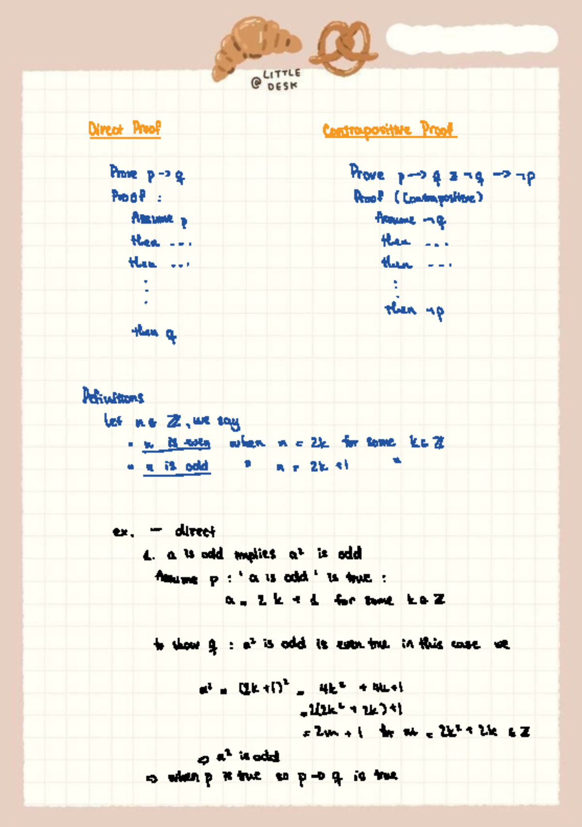 Proof - discrete maths - Direct Proof Contrapositive Proof ...