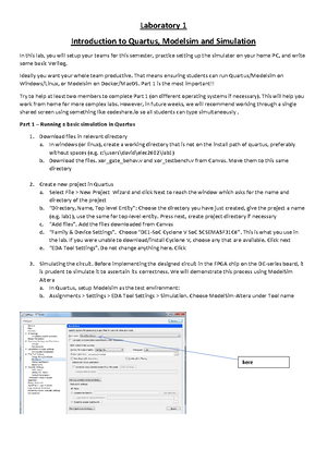 Lab2 2021 (verilog) - Lab2 - Laboratory 2 Logic, Switches, Lights, and ...