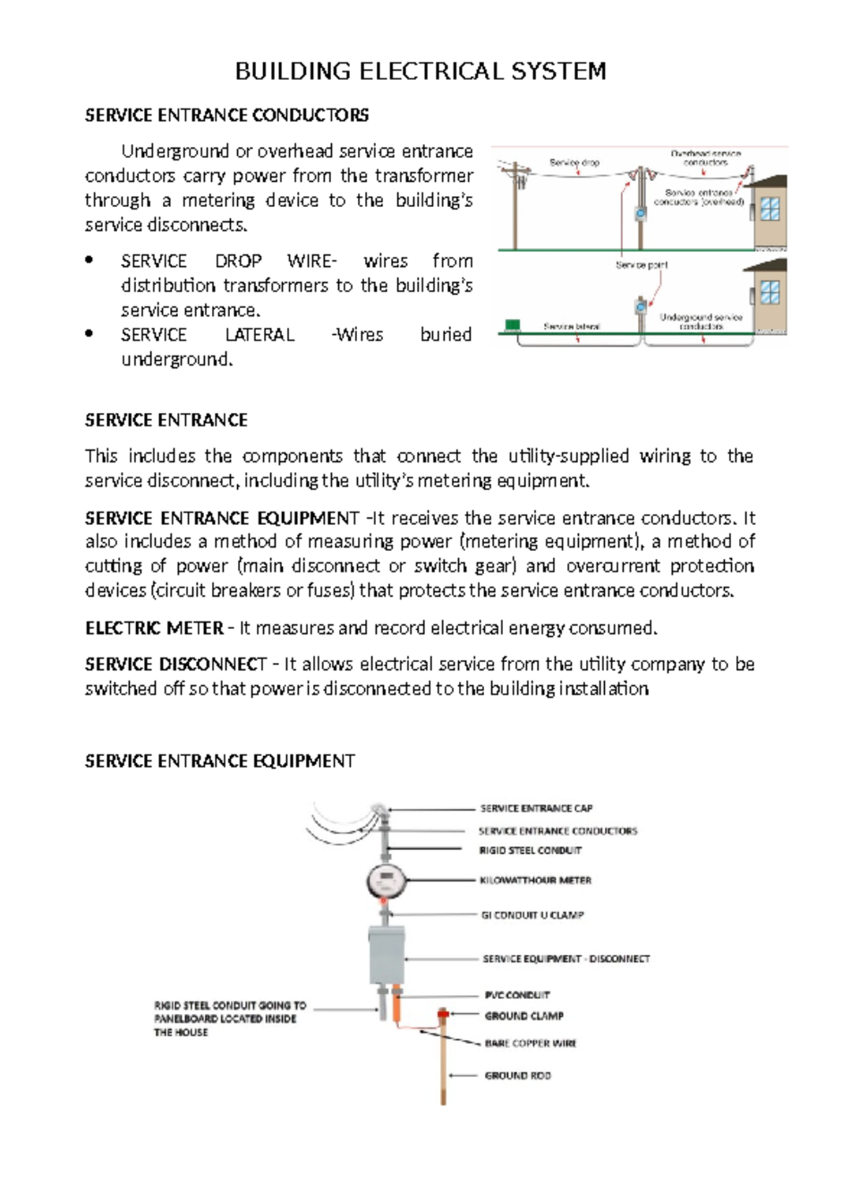 Notes 3 - Electrical Energy lesson 1 to 3 - BUILDING ELECTRICAL SYSTEM ...