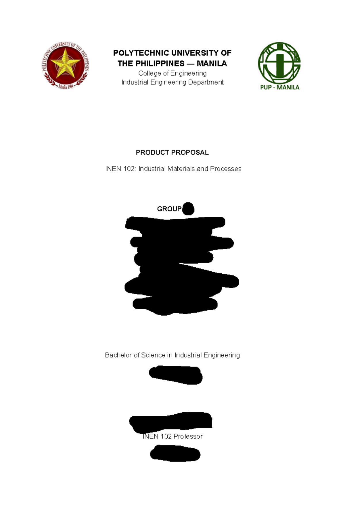 PUP - Product Proposal - POLYTECHNIC UNIVERSITY OF THE PHILIPPINES ...