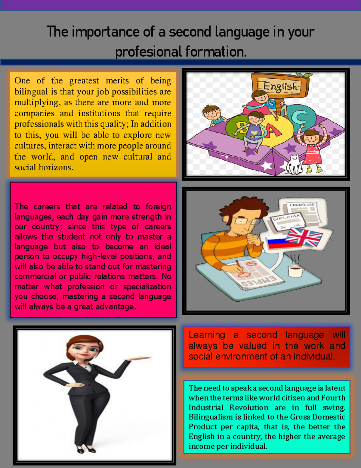 The importance of a second language in your profesional formation - One ...