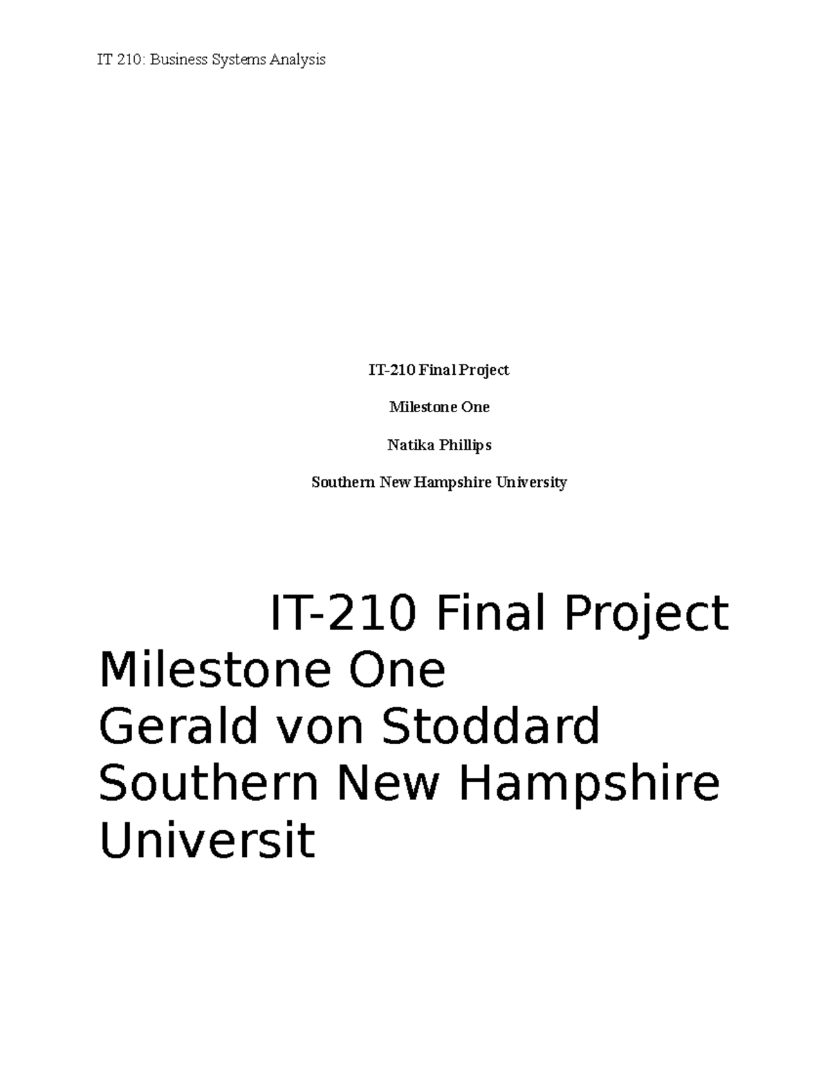 Introduction to Info Tech IT 210 Final Project - IT-210 Final Project ...