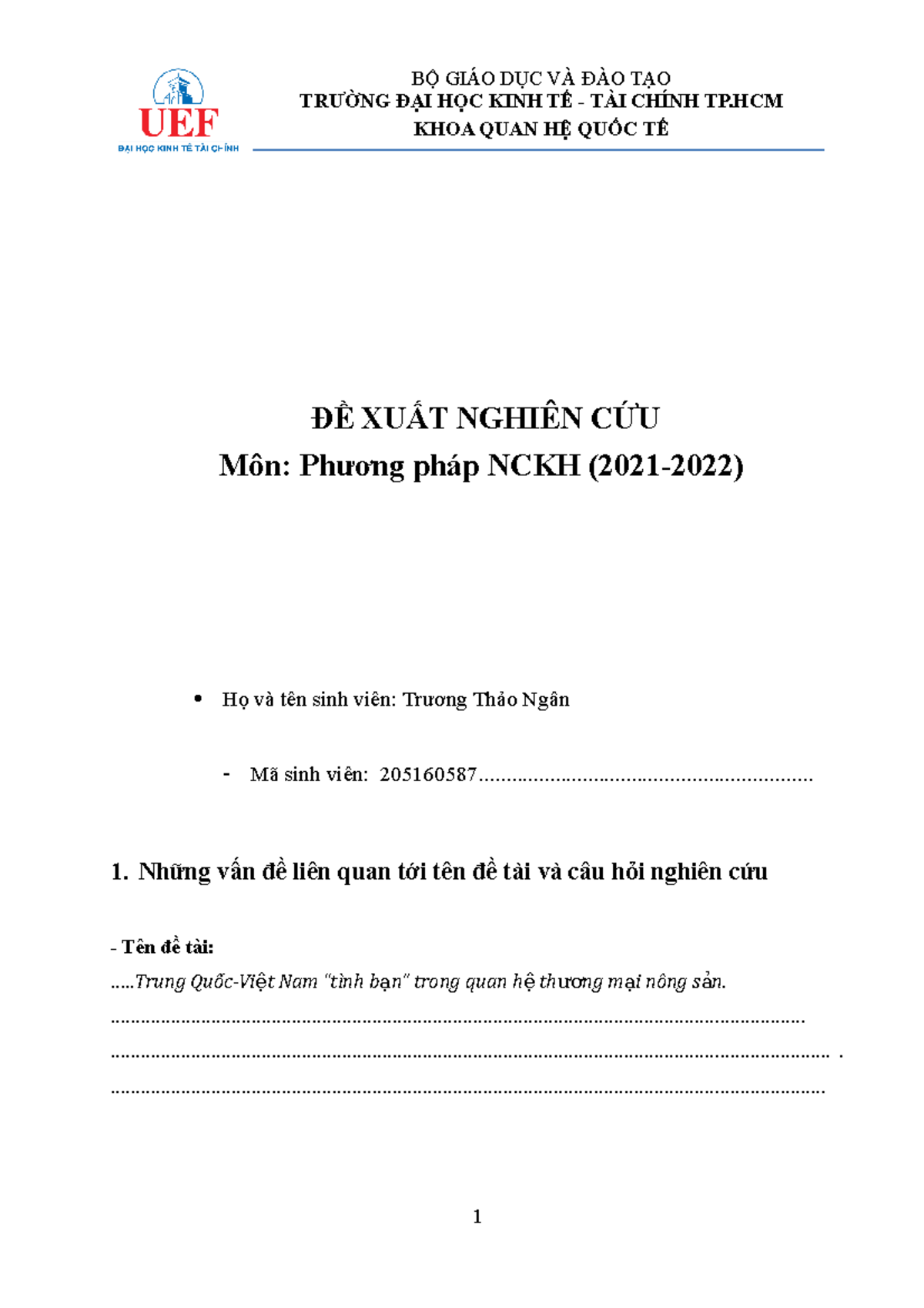 BÀI GIỮA KỲ Lsncvd - kkghgh - BỘ GIÁO DỤC VÀ ĐÀO TẠO TRƯỜNG ĐẠI HỌC ...