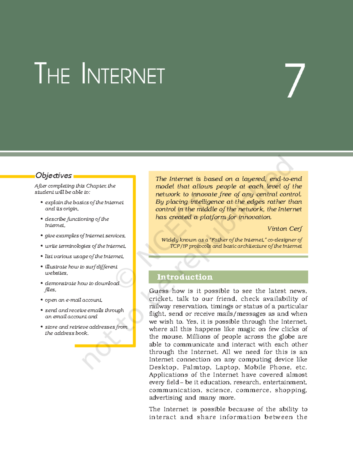 THE Internet E- Commerce B - THE INTERNET Introduction After completing ...
