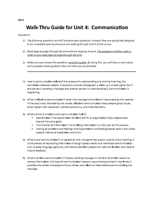 D072 Unit 5 Walk-Thru Guide - EI - D Walk-Thru Guide for Unit 5: Emotional Intelligence ...