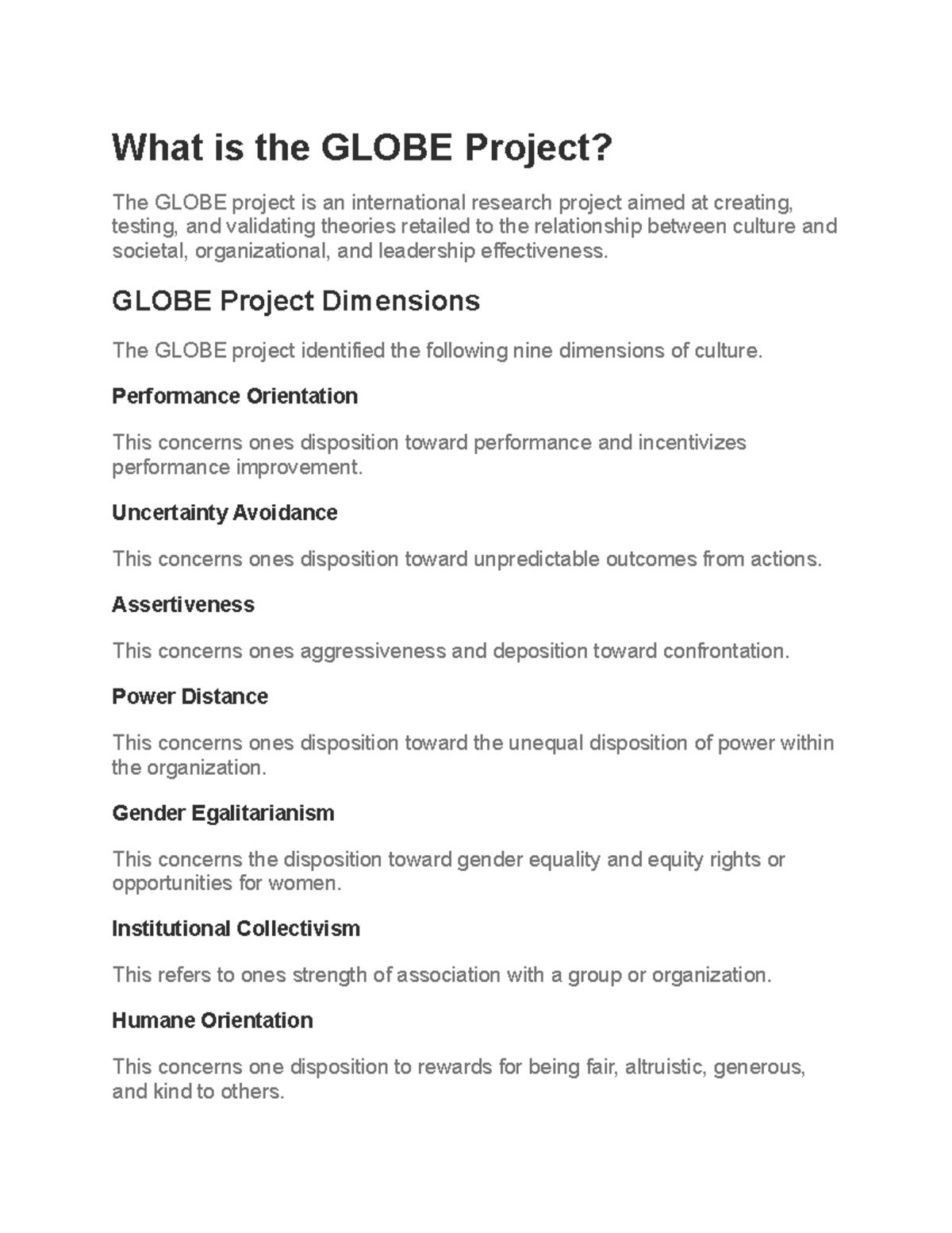 What is the Globe Project - What is the GLOBE Project? The GLOBE ...