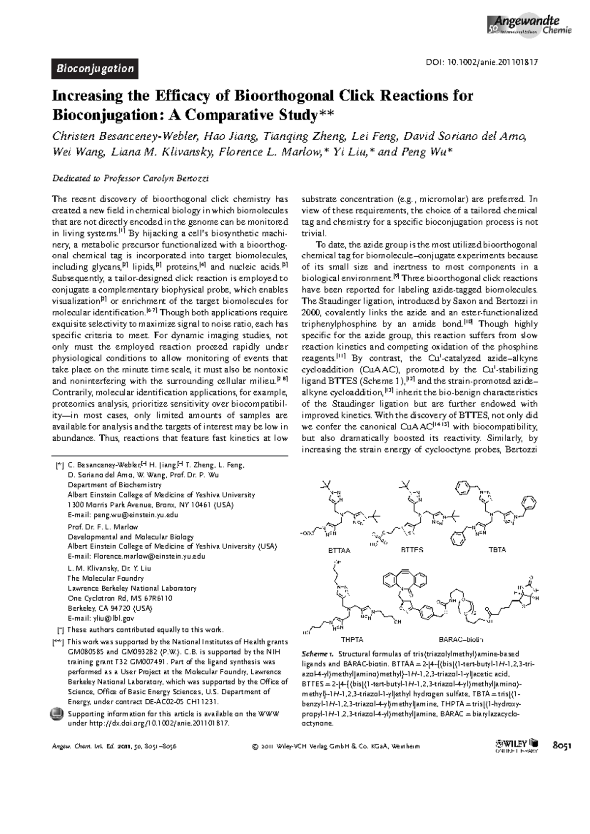 Angew Chem Int Ed - 2011 - Besanceney‐Webler - Increasing the Efficacy ...