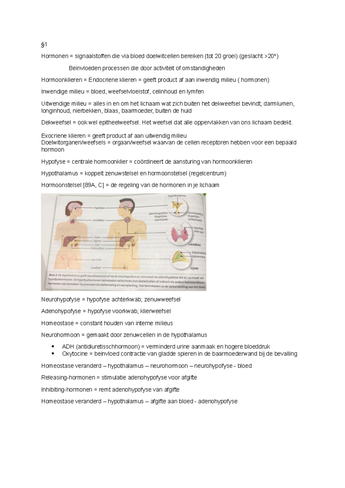 Hst12 hormonen - § Hormonen = signaalstoffen die via bloed ...