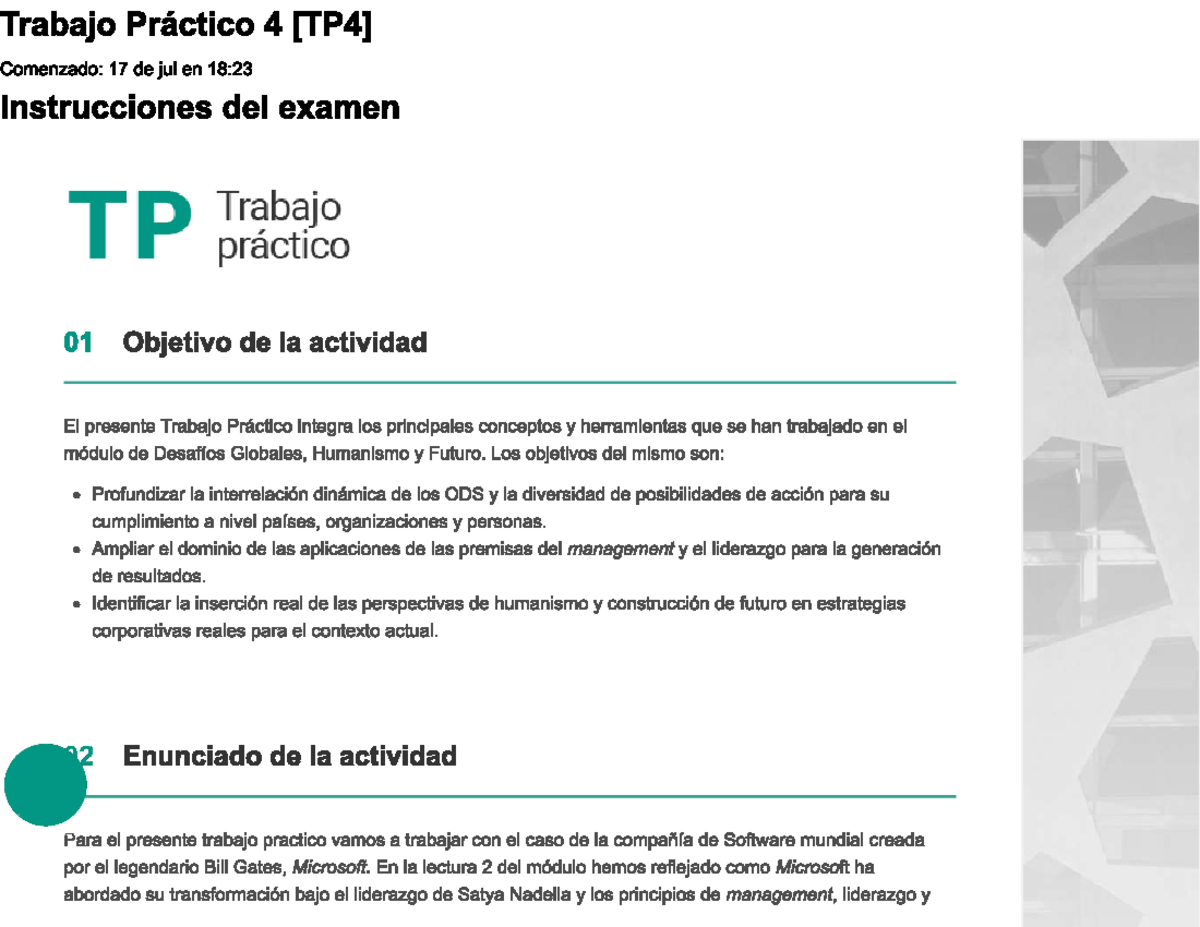 TP4 Tecno - Tecnologia, Humanidades y Modelos Globales - Siglo 21 - Studocu