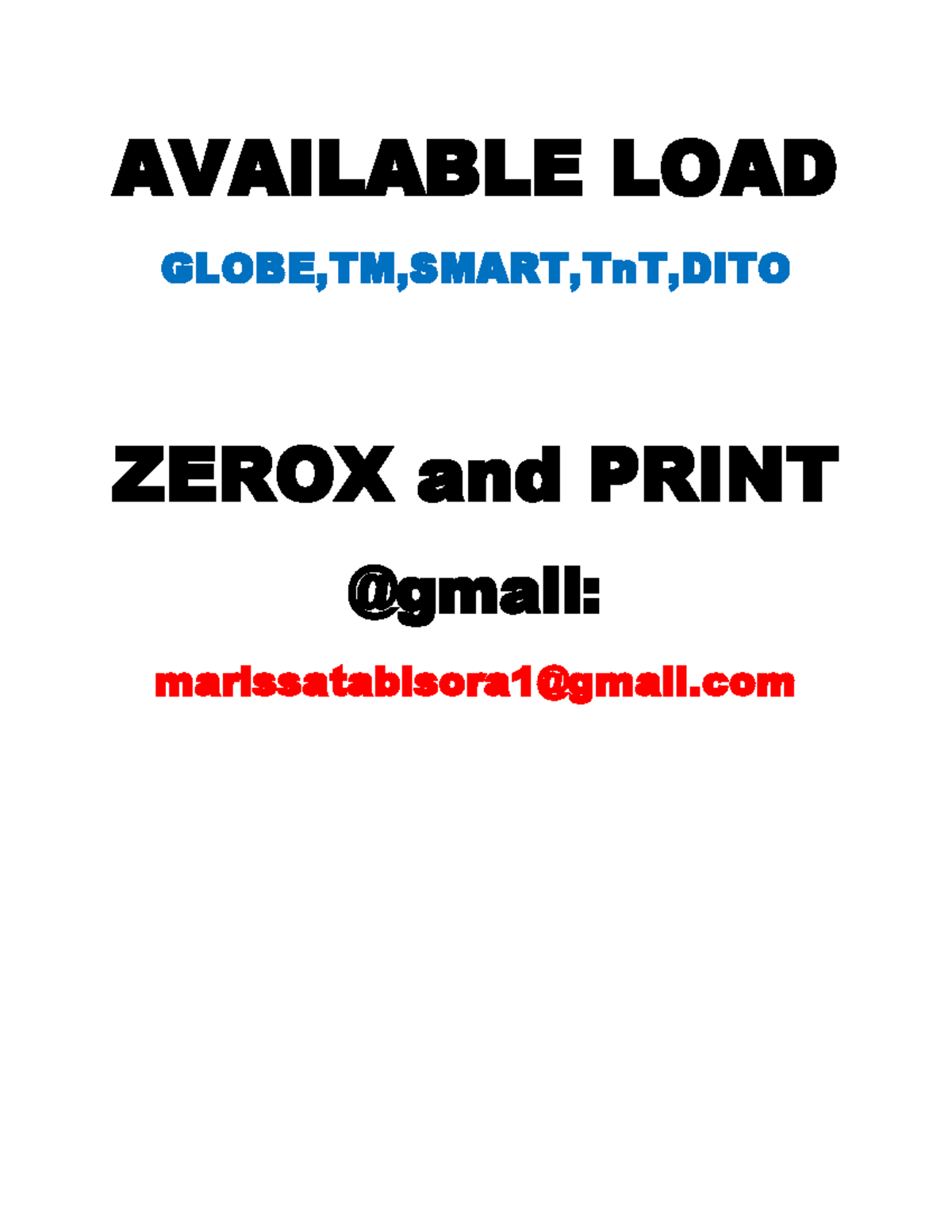 Available LOAD - Critical thinking - AVAILABLE LOAD GLOBE,TM,SMART,TnT ...