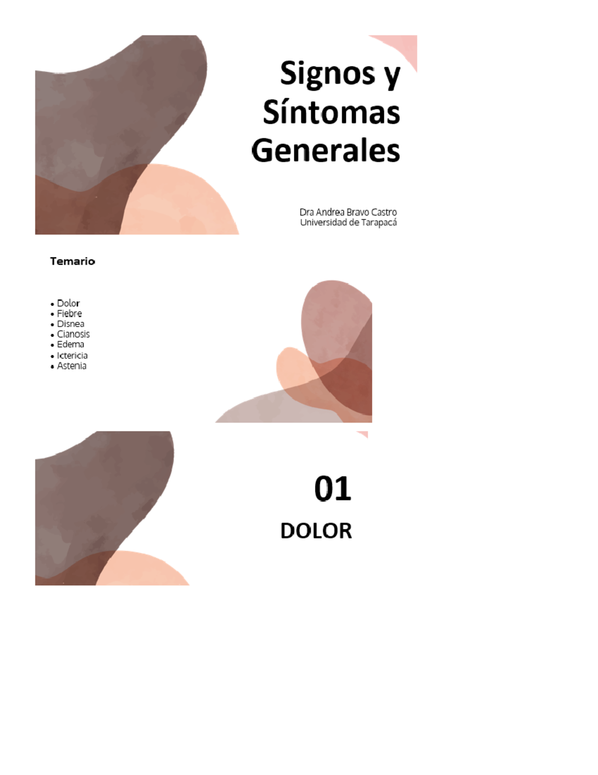 Clase 3 Signos y sintomas generales - ¿Qué es el dolor? Una experiencia ...