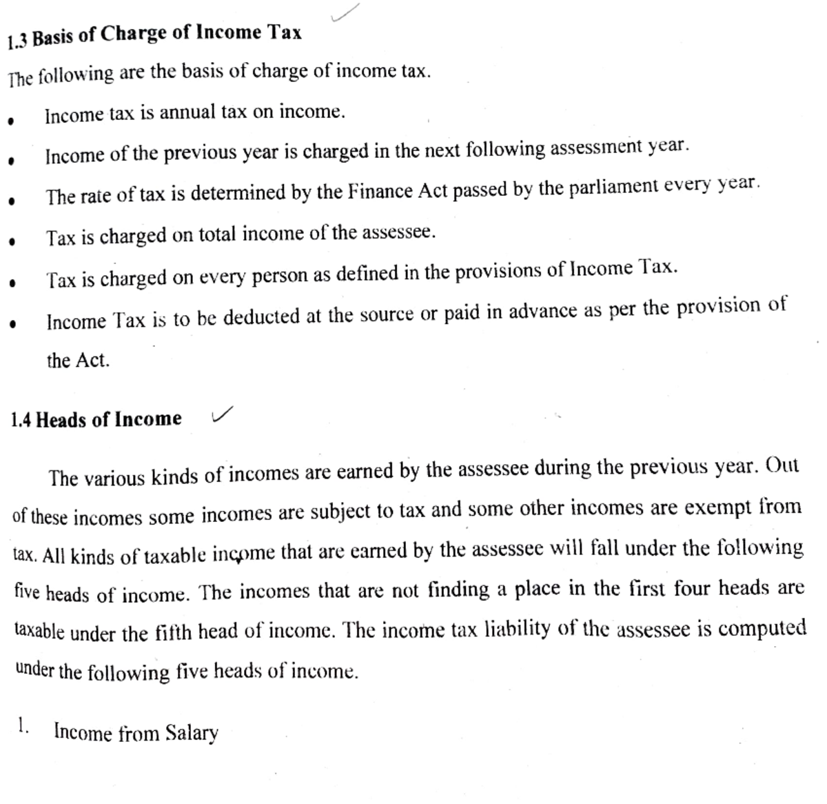 Charge OF Income TAX - It's a practise material - 1 Basis of Charge of ...