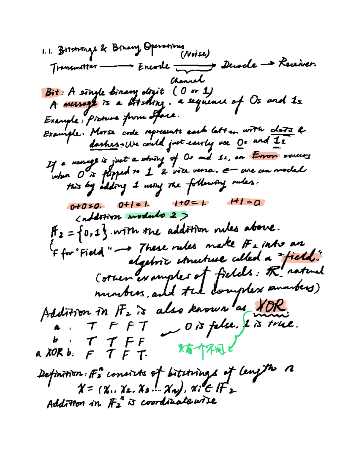Ch 1. The Concept of Coding, a few formulas to memorize - i i Bit ...