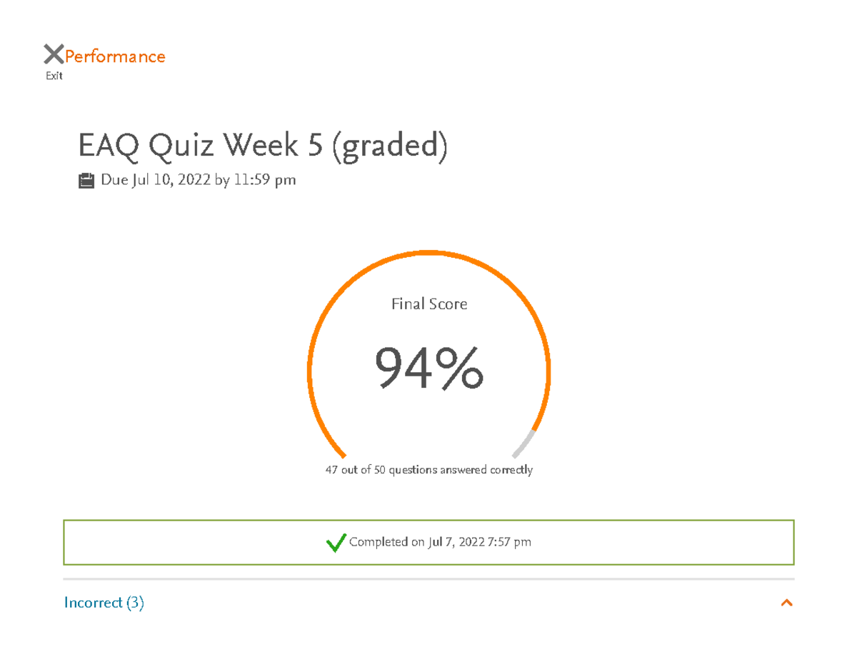 EAQ Quiz Week 5 (graded) - 1211 - Studocu