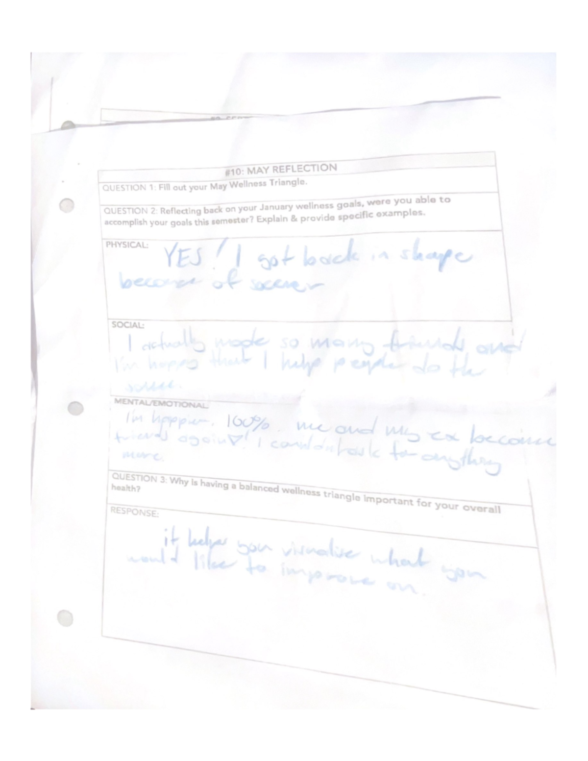 #10 MAY Reflection - waswsdwasdwasd - MAY REFLECTION QUESTION 1: Fill ...