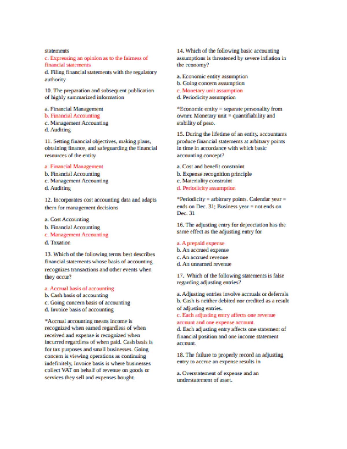 Answer 2 - Practice Quiz - Financial Accounting - Studocu