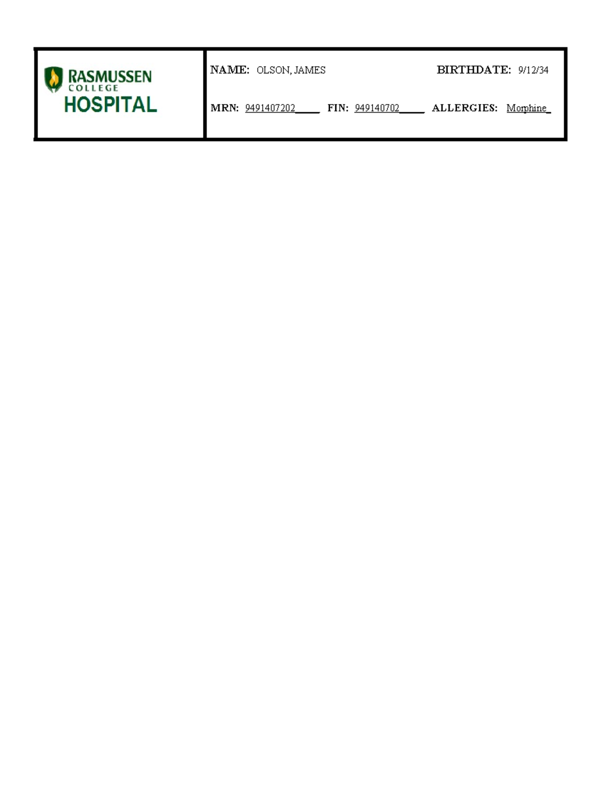 Clinical MAR practice-JO-Week 10 - 10 meds - NAME: OLSON, JAMES ...