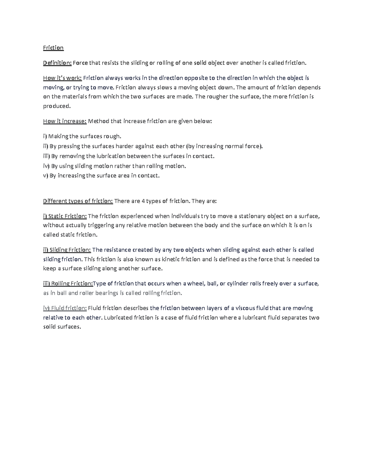 Friction - It is physics - Friction Definition: Force that resists the ...