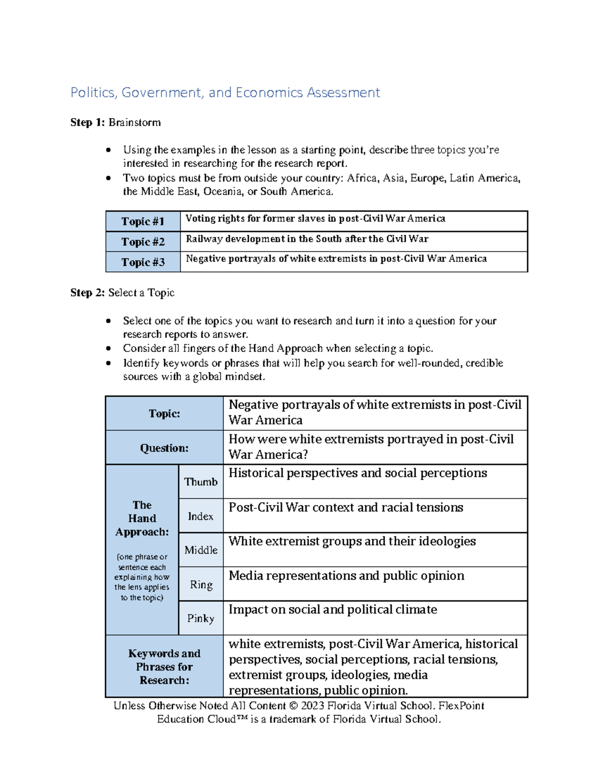 Politics government and economics - Unless Otherwise Noted All Content ...