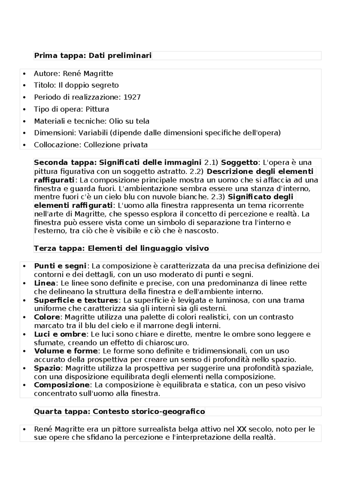 Analisi il doppio segreto - Prima tappa: Dati preliminari Autore: René ...