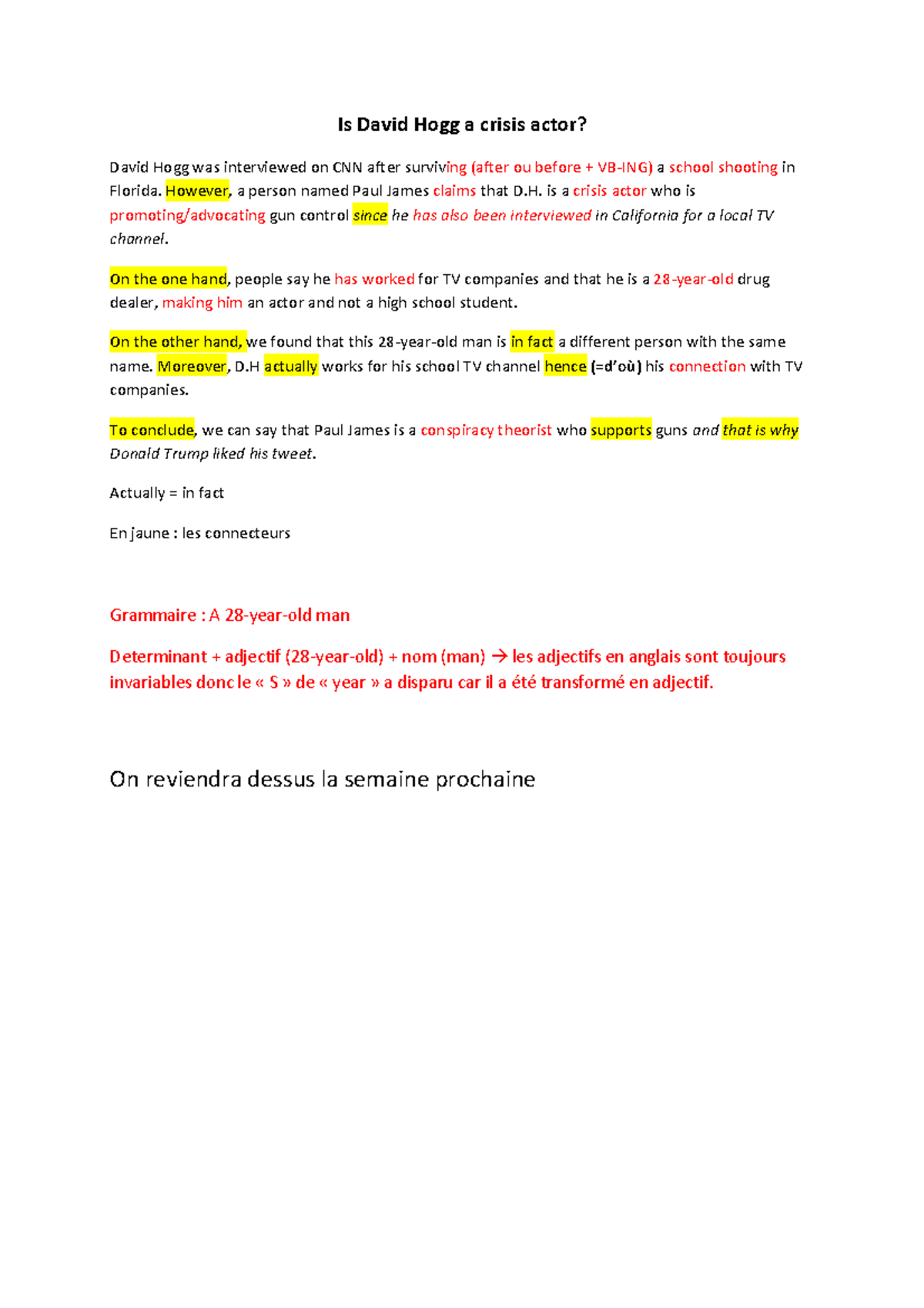 David Hogg - a piece of the lesson - Is David Hogg a crisis actor ...