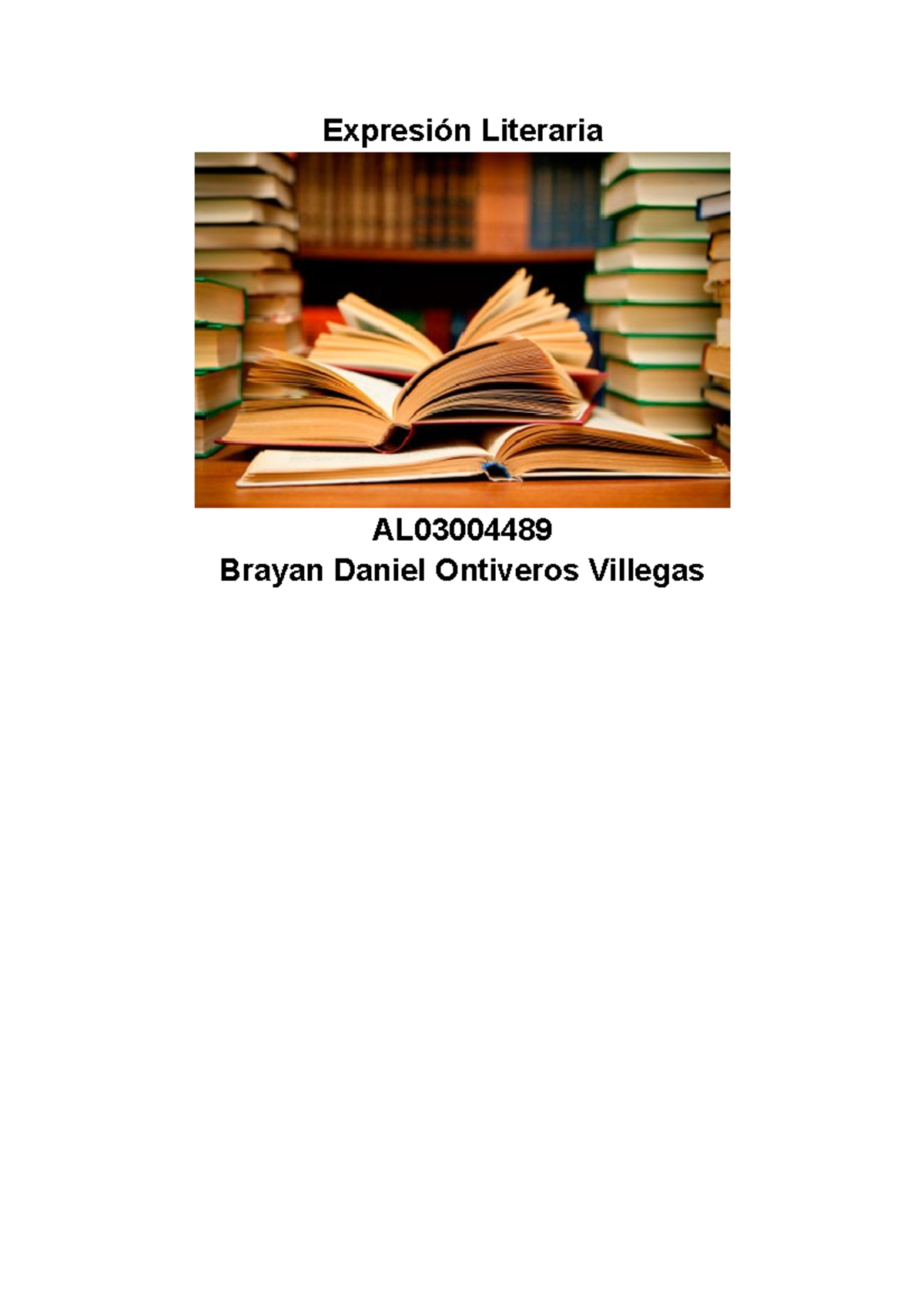 Expresión Literaria Act 12 - Expresión Literaria AL Brayan Daniel ...