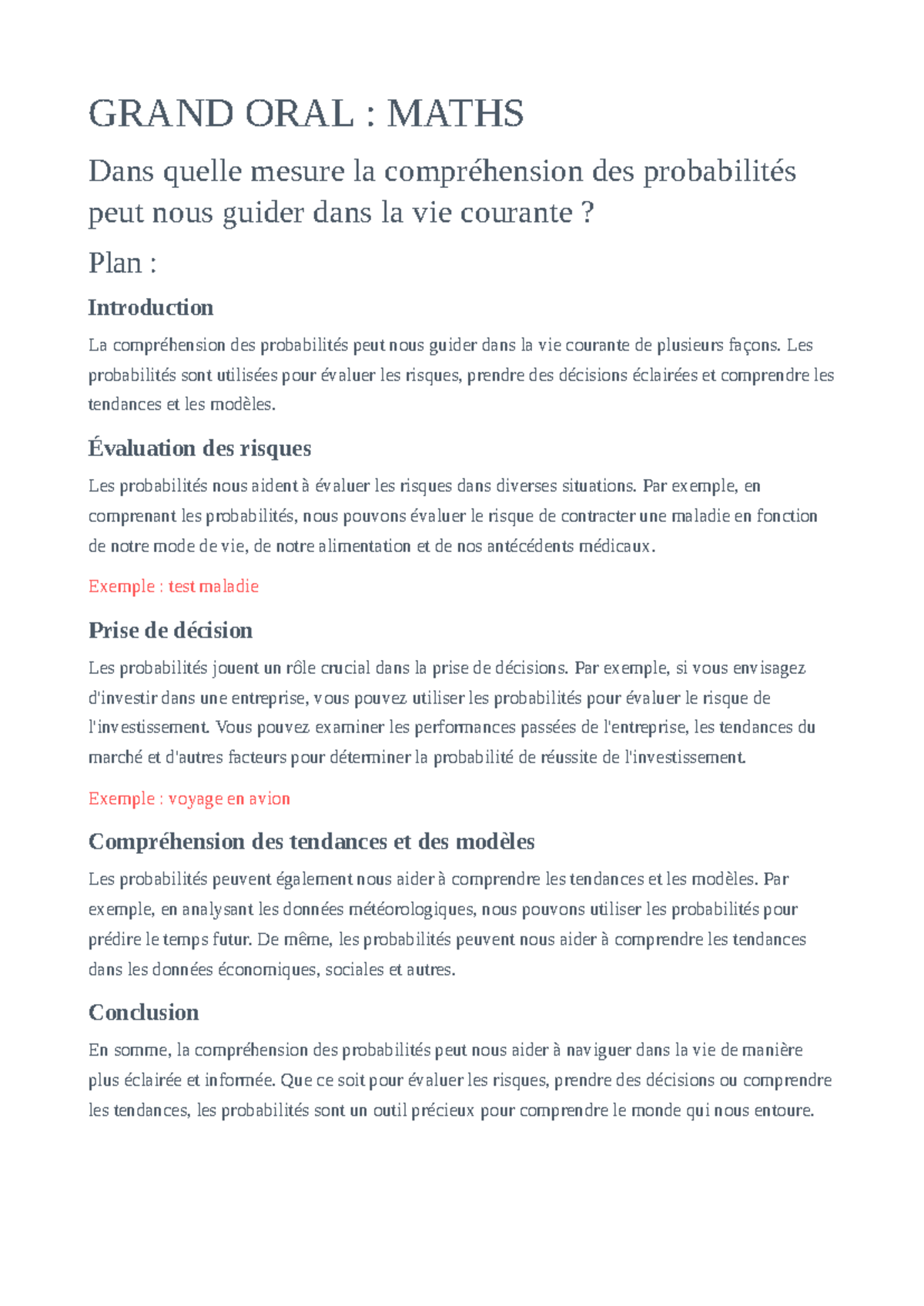 Grand oral maths - GRAND ORAL : MATHS Dans quelle mesure la ...