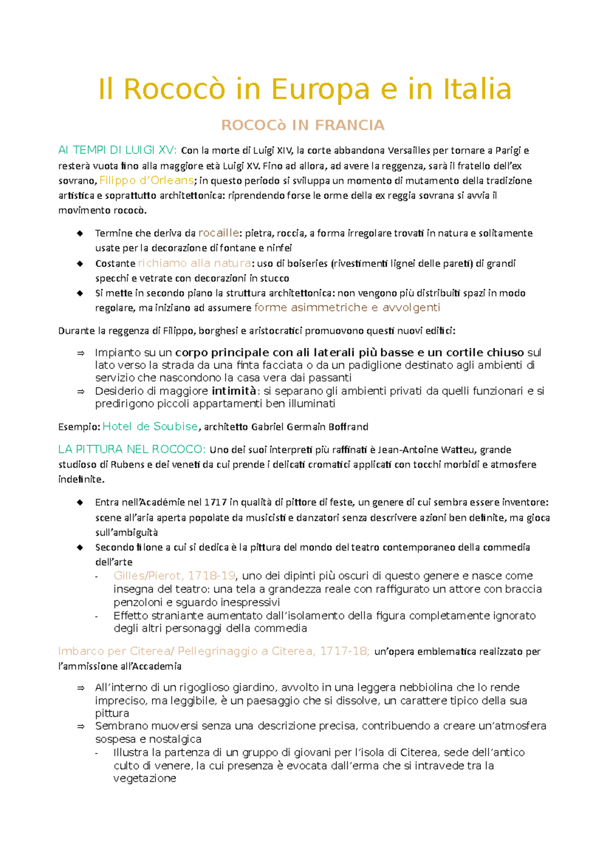 Terraroli: 8 il Rococò in europa e italia - Il Rococò in Europa e in ...