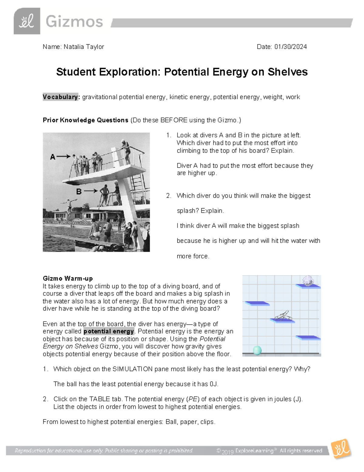 Homework 2 - Hope it helps - Name: Natalia Taylor Date: 01/30/ Student ...