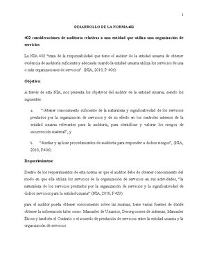 Esquemas NIA 260 Y 265 - NORMA INTERNACIONAL DE AUDITORIA 260 ...