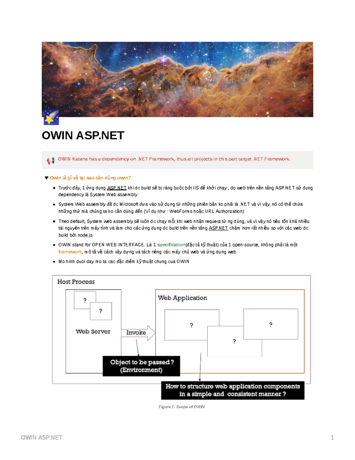 OWIN ASP - yegshh - ####### OWIN ASP Ð OWIN Katana has a dependency on .NET Framework, thus all ...