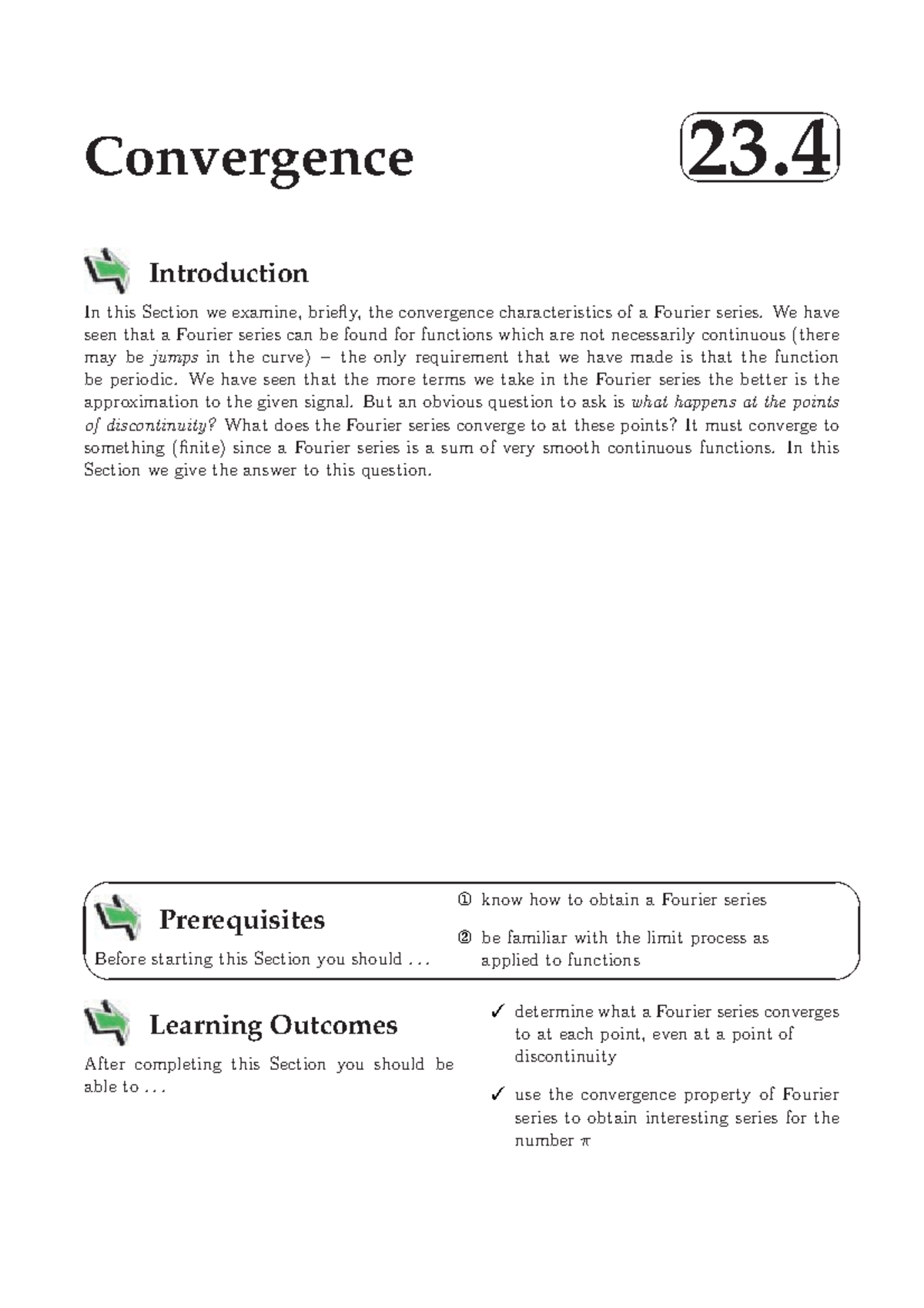 23 4 convergence - Worksheets - Convergence 23. Introduction In this ...