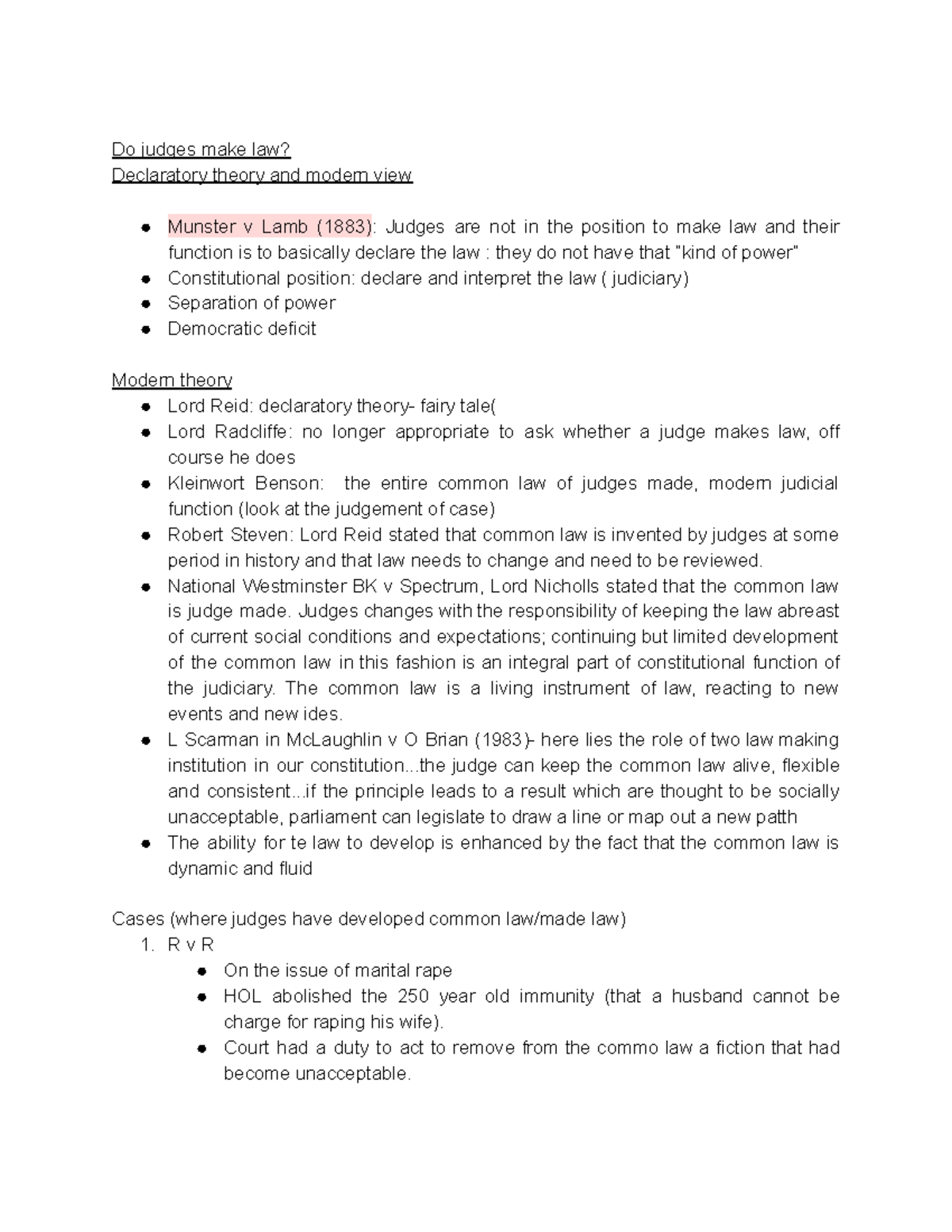 Common law reasoning- Do judges make law - Do judges make law ...