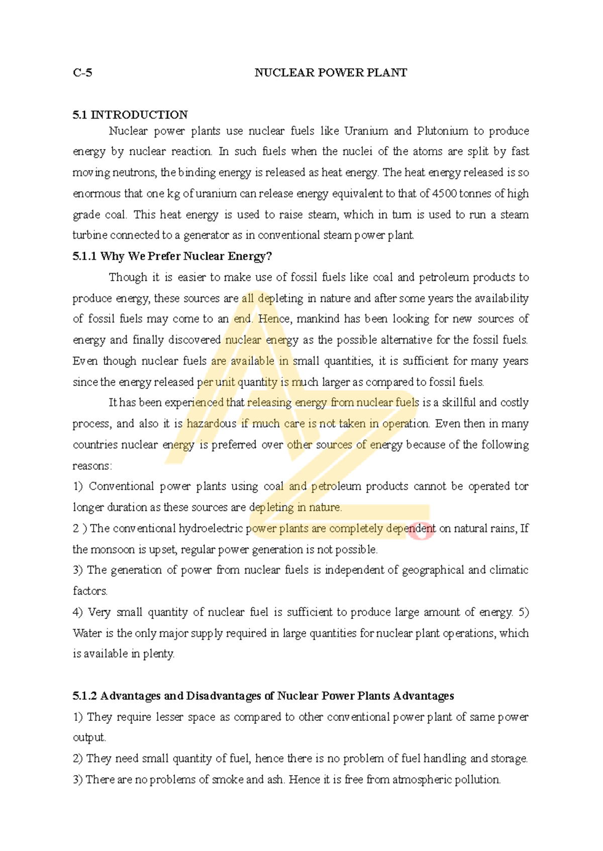 EE Mod5@Az Documents - Notes - C-5 NUCLEAR POWER PLANT 5 INTRODUCTION ...
