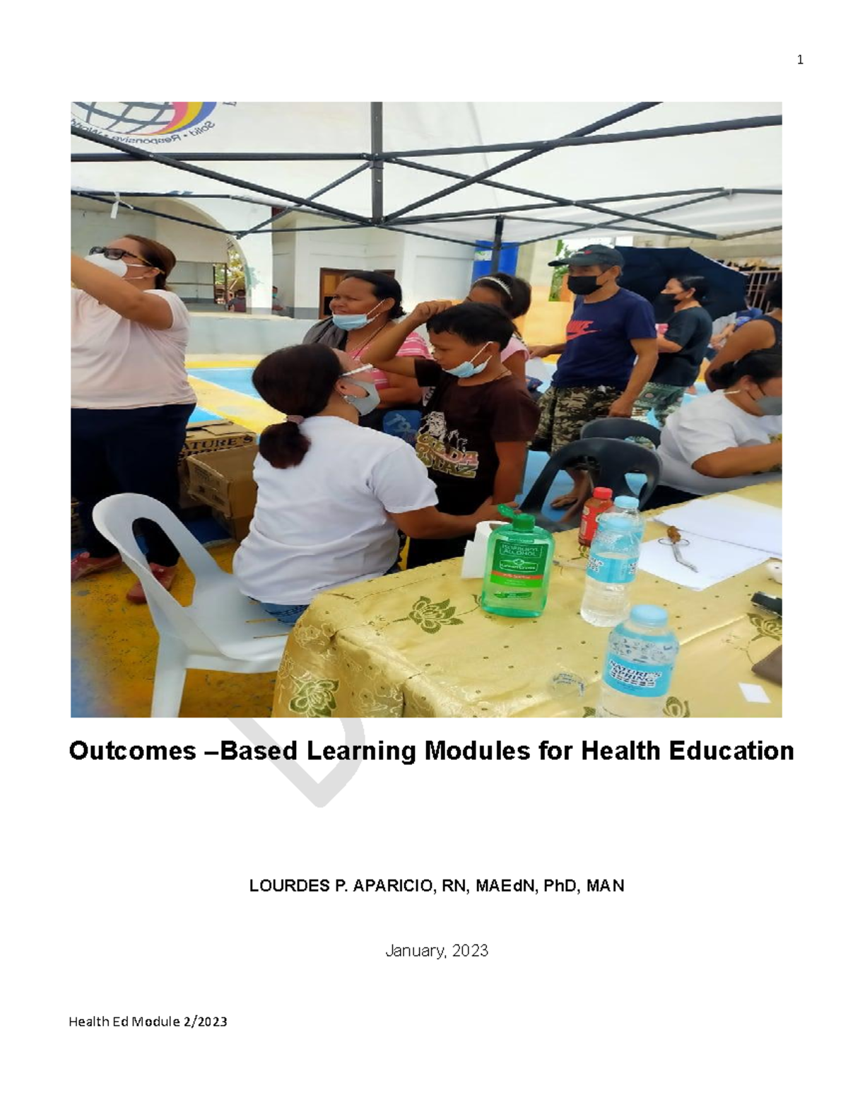 2023 Health ED Module 2 - Aparicio,L - DRAFT Outcomes –Based Learning ...