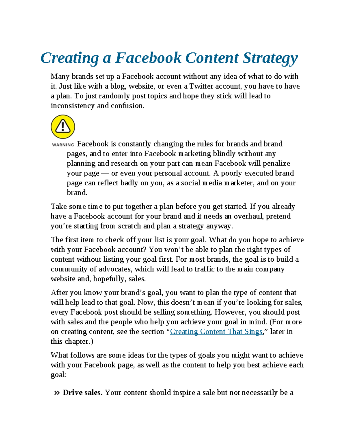 Social Media Marketing (59) - Creating a Facebook Content Strategy Many ...