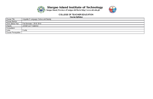Filipino tos - Table of Specification - DIVISION OF BOHOL HAMBABAURAN ...