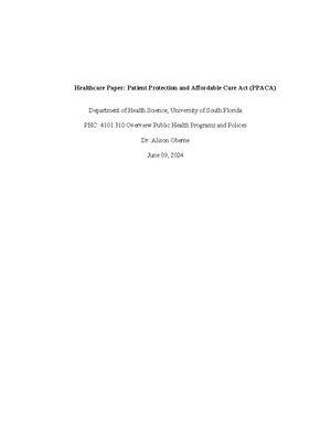 Healthcare Paper - Daniella Velasquez The structure, accessibility and ...