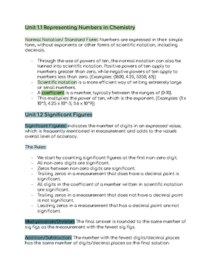 Chemistry Unit 2 - Matter & Energy Summary - Summary of Unit 2: Matter ...
